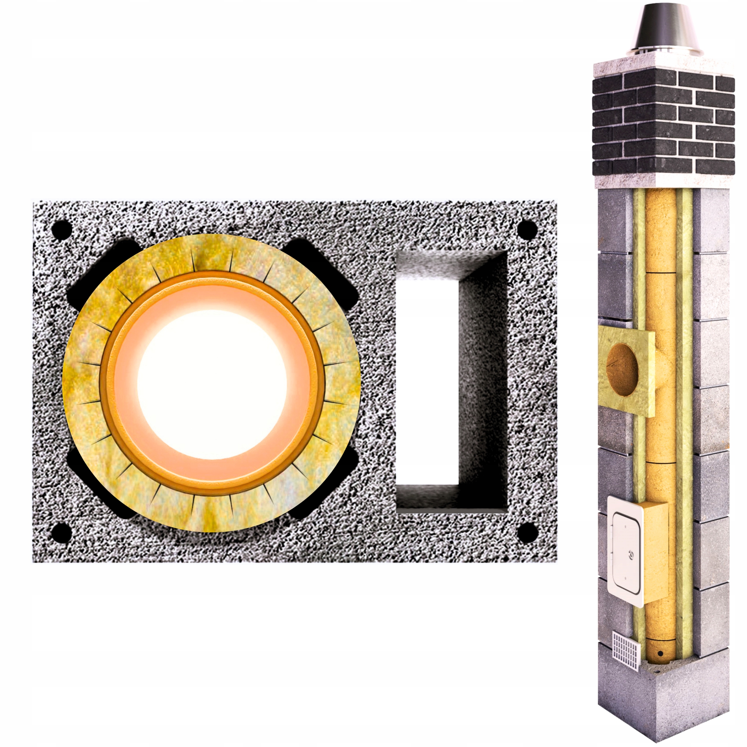 Komin Systemowy 5m z pojedynczą wentylacją fi 200 KW GRALKO Izolowany • Cena, Opinie • Systemy ...