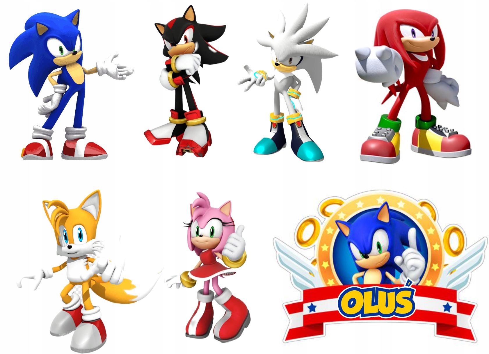 OPŁATEK waflowy NA TORT SONIC POSTACIE + napis • Cena, Opinie ...