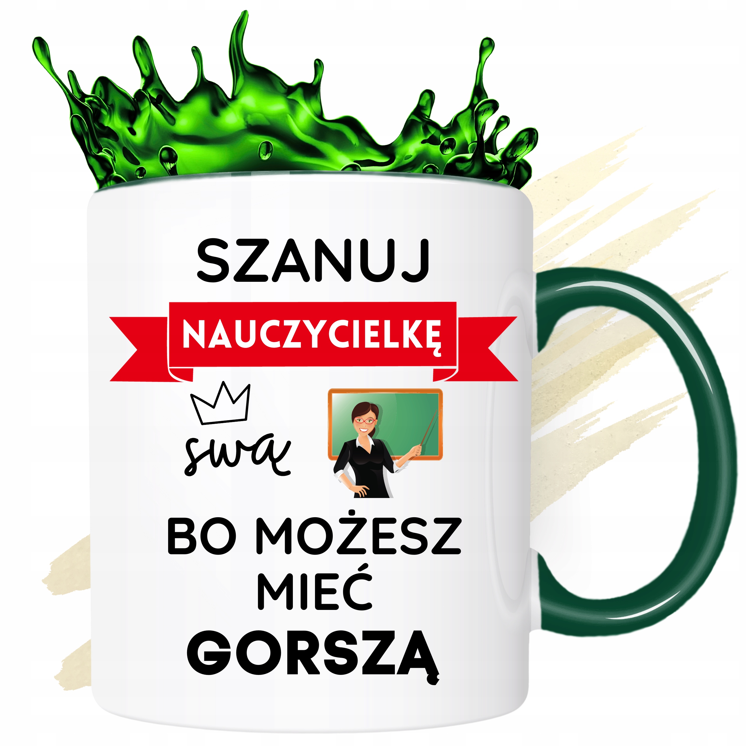 Kubek CupLife KUBEK DLA NAUCZYCIELA NAUCZYCIELKI ceramika 330 ml • Cena ...