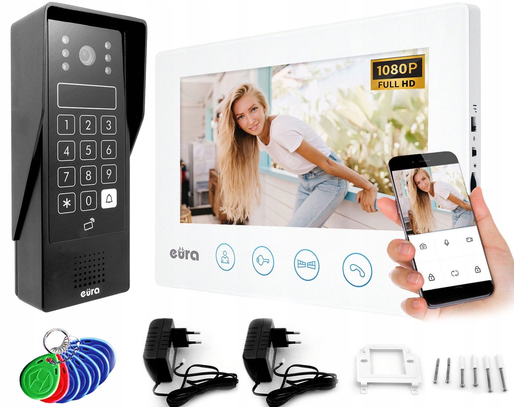 WIDEODOMOFON Video Domofon IP LCD, Full HD + APKA (5905548278247 ...