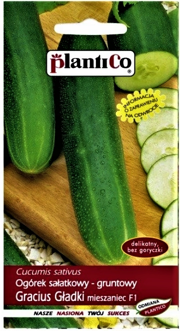 OGÓREK SAŁATKOWY GRACIUS GŁADKI GRUNTOWY F1 SMACZNY nasiona PlantiCo ...