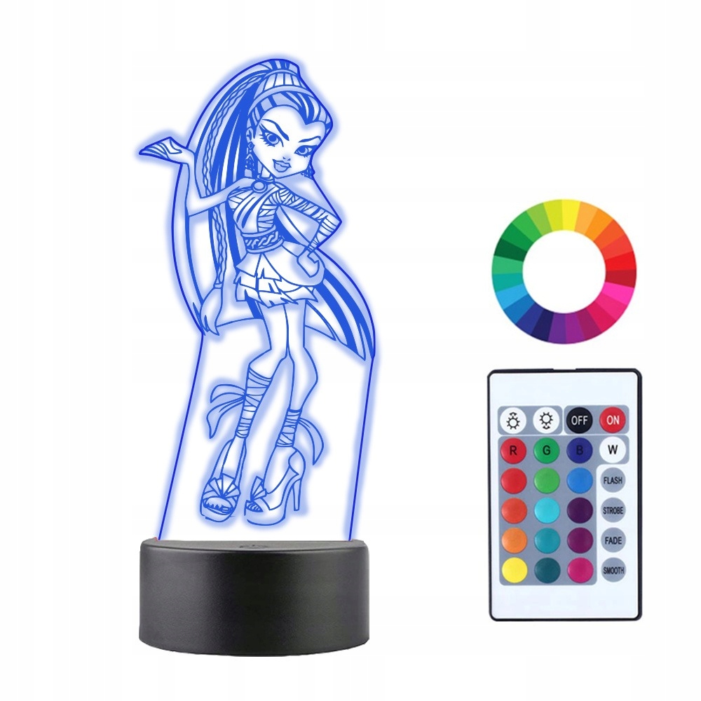 Lampka Nocna 3D LED Nefera de Nile Monster High (5905342807230) • Cena ...
