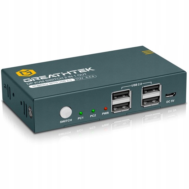 GREATHTEK Przełącznik KVM HDMI USB 2 port 4K 2 PC - porównaj ceny ...