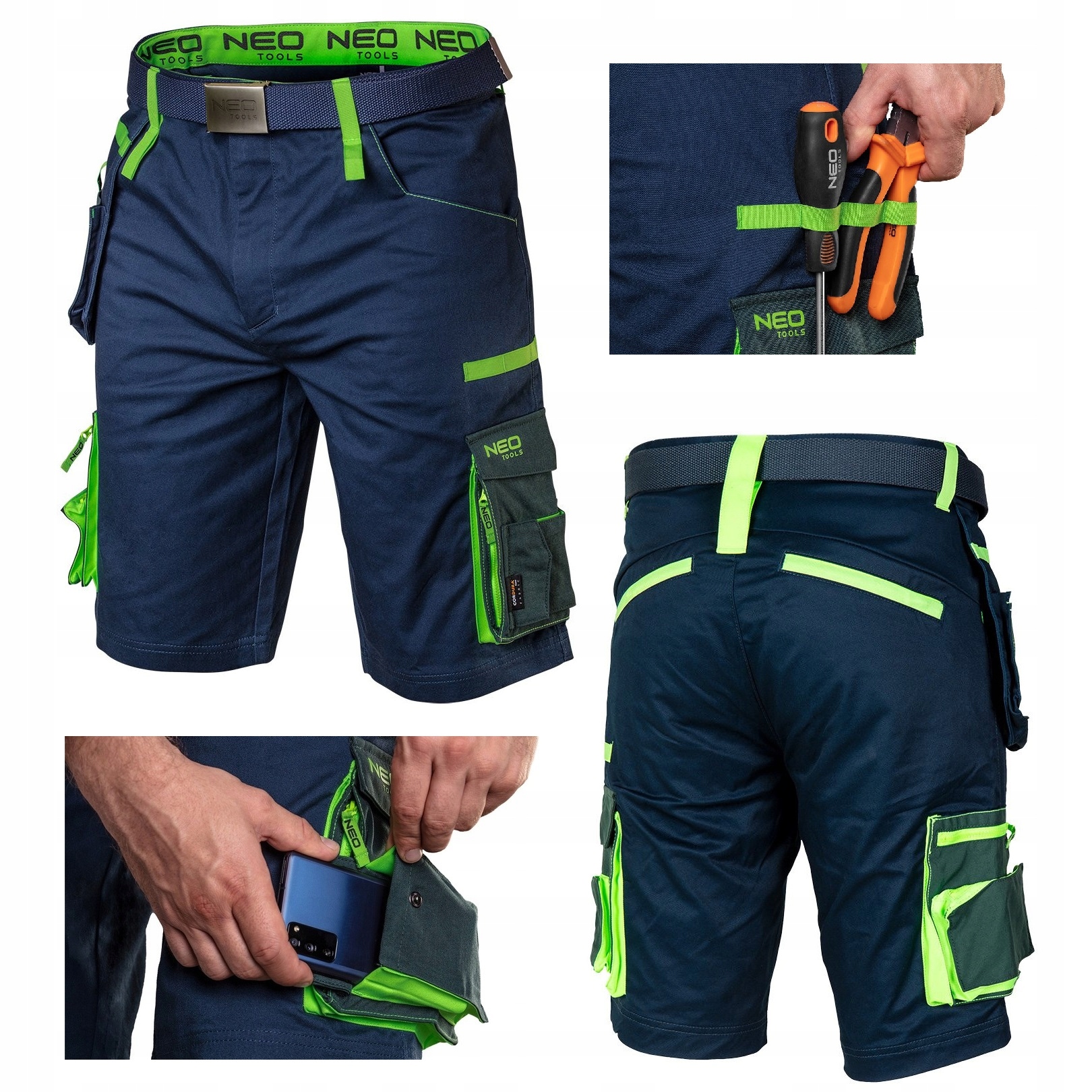 NEO SPODENKI robocze krótkie PREMIUM + PASEK BAWEŁNA ELASTAN roz XS/46 ... NEO SPODENKI robocze krótkie PREMIUM + PASEK BAWEŁNA ELASTAN roz XS/46 ...