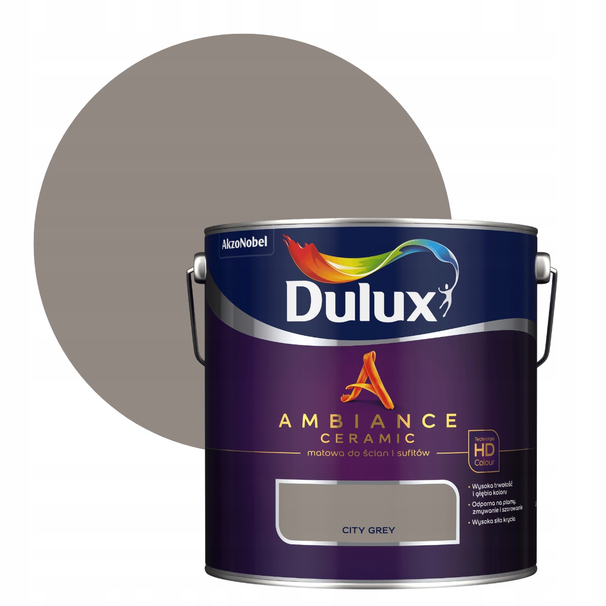 DULUX AMBIANCE FARBA CERAMICZNA 2,5L City Grey (5904078223291) • Cena ...