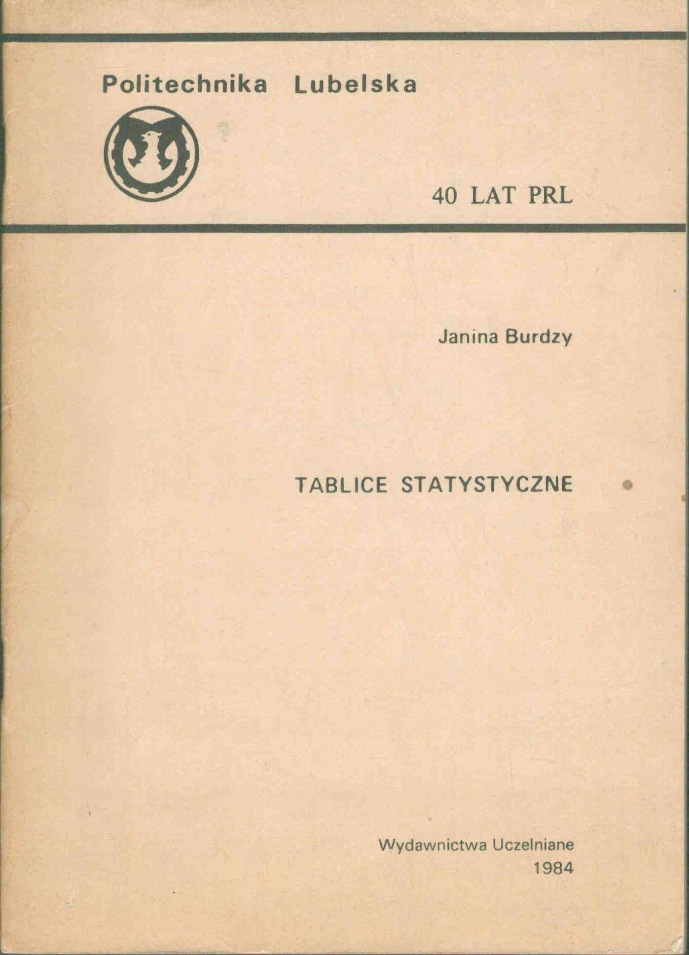 Tablice statystyczne Janina Burdzy - porównaj ceny - Allegro.pl