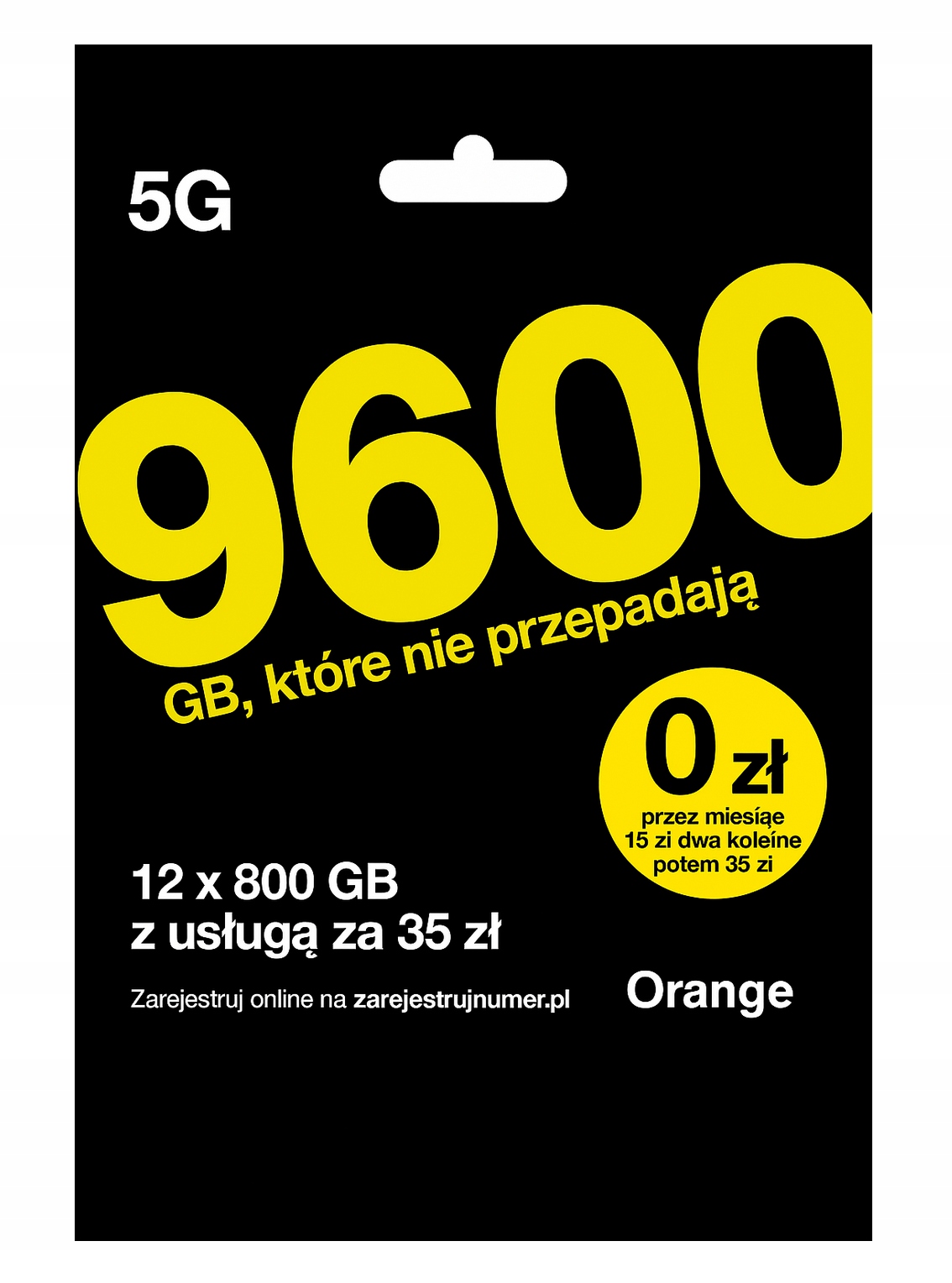 STARTER KARTA SIM ORANGE 5G 9600GB INTERNETU BEZ LIMITU ROZMOWY SMSy 31 dni - Sklep, Opinie ...