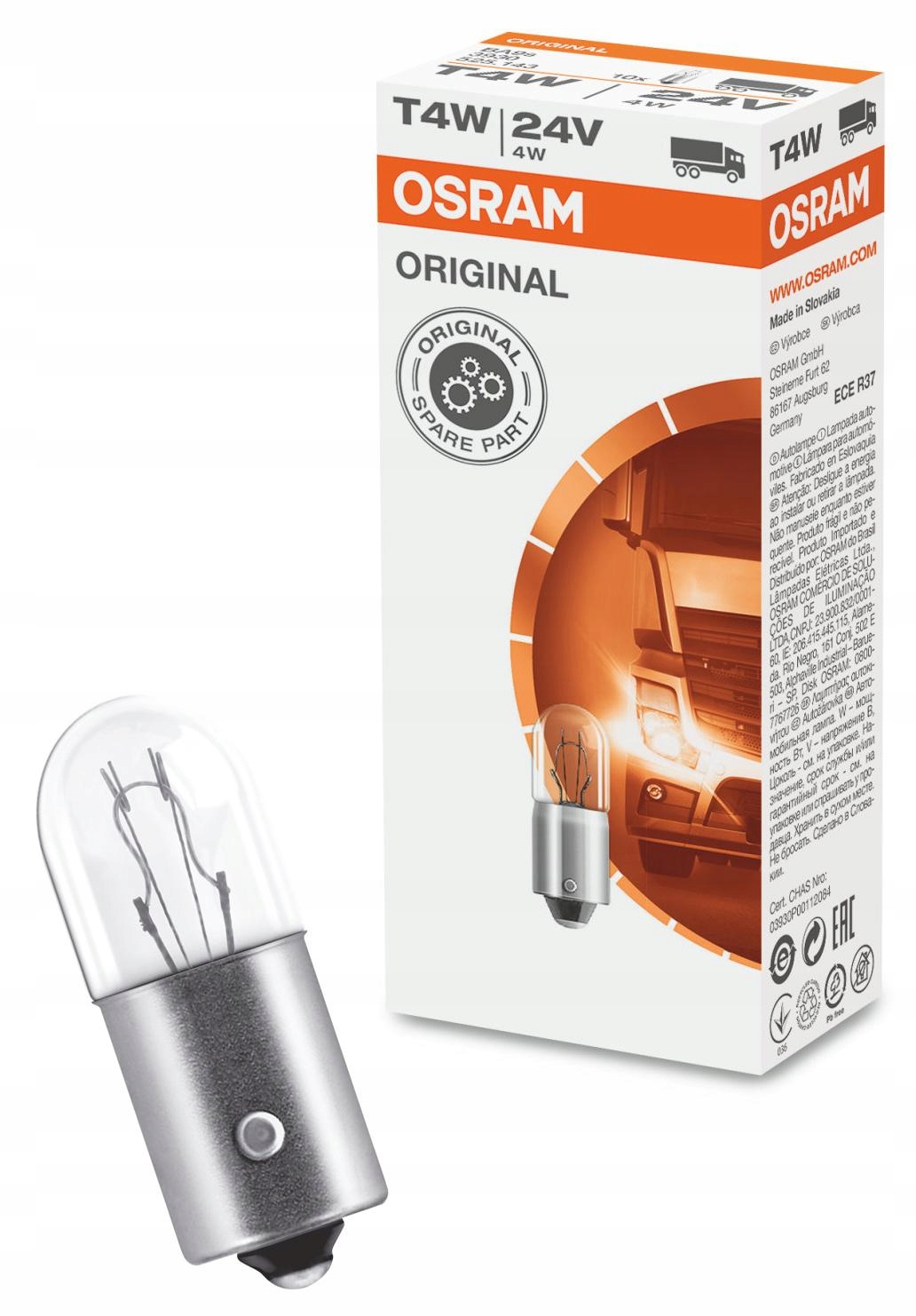 Żarówka Osram ORIGINAL 24V T4W 4 W 1 szt. - porównaj ceny - Allegro.pl