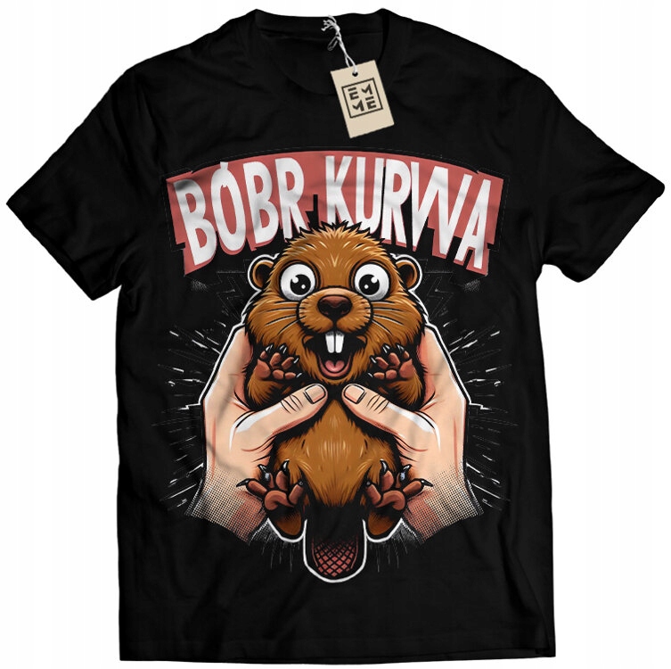 KOSZULKA MĘSKA BÓBR BOBER POLISH BEAVER MEM m • Cena, Opinie • T-shirty ...