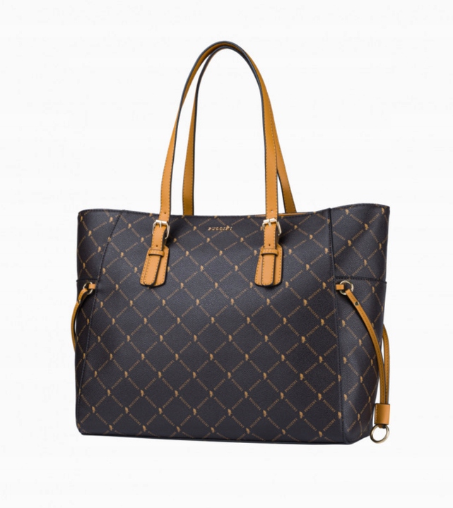 PUCCINI torebka shopper skóra ekologiczna brązowy (5902308032132) • Cena, Opinie • Shoppery ...