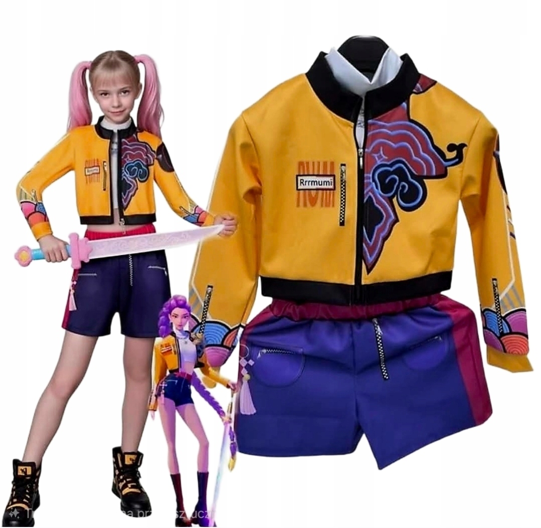 Strój Rumi K-POP Demon Hunters KPOP ŁOWCZYNIE DEMONÓW KPOP RUMI 130-140 XL (5905388838205 ...