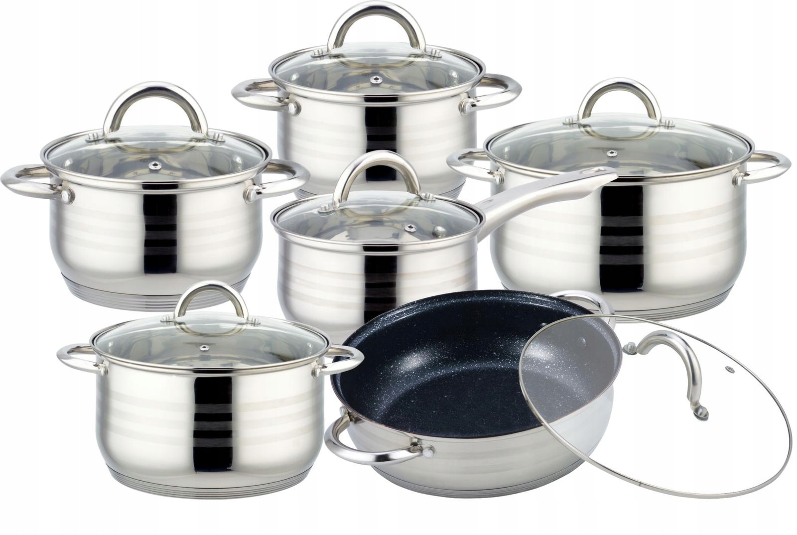 Garnki KOMPLET Zestaw GARNKÓW Garnek Patelnia (6900523640421) • Cena ...