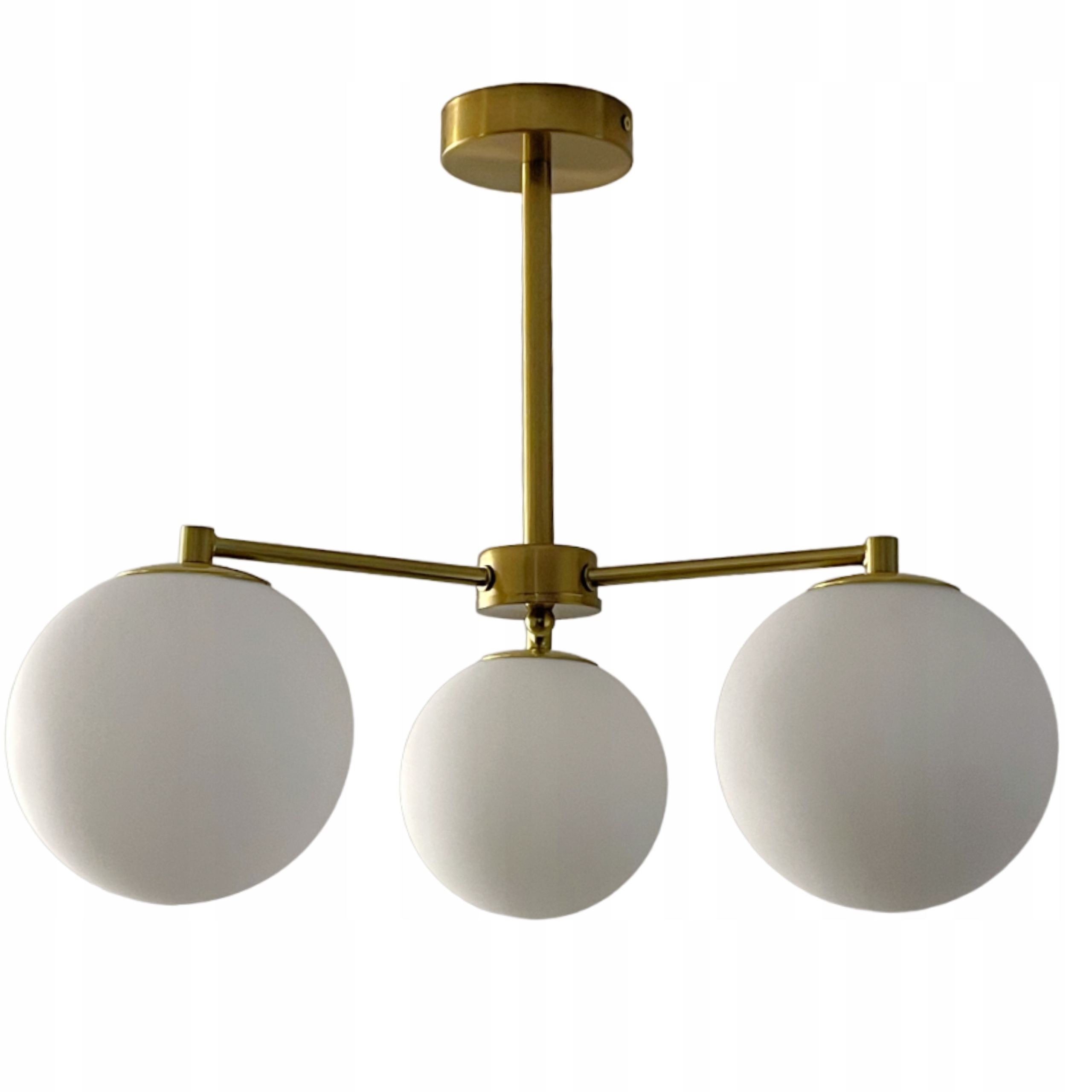 ZÁVESNÁ STROPNÁ LAMPA LUSTER GULE MODERNÁ zlatá LED 3*E14 do spálne za ...