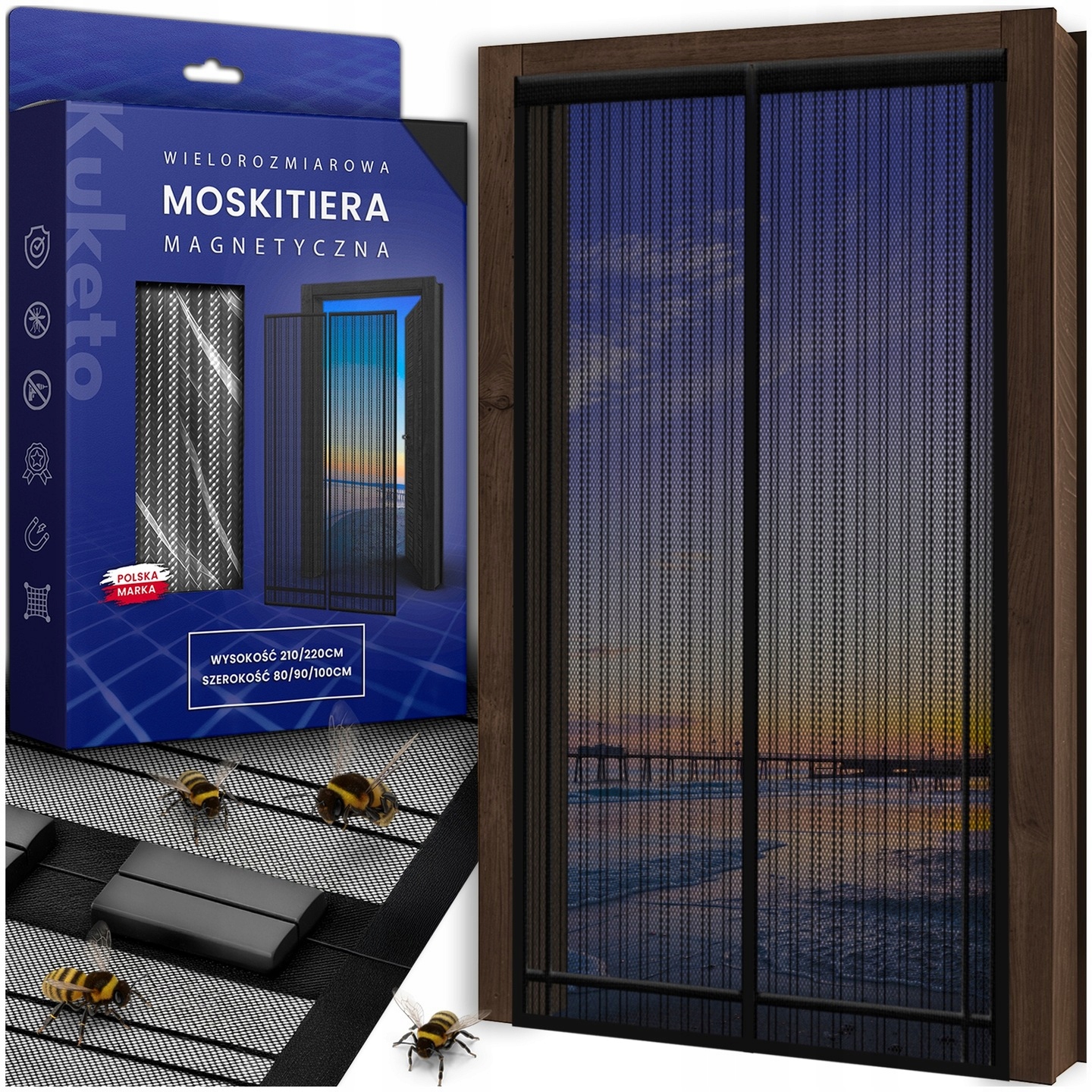 Moskitiera do drzwi, do okna 100 cm x 220 (5907367263855) • Cena, Opinie • Moskitiery ...