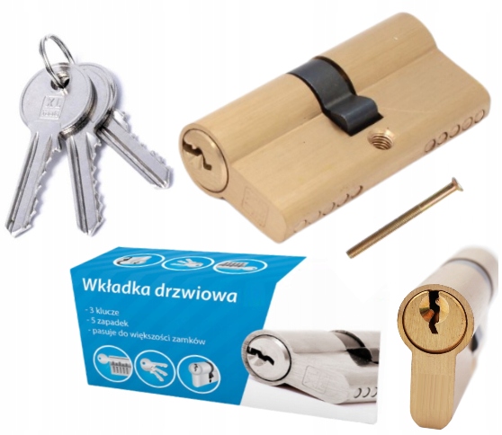 WKŁADKA DO ZAMKA WKŁADKA DRZWIOWA BĘBENKOWA 31/51mm MOSIĄDZ 3 KLUCZE (5905549187210) • Cena ...