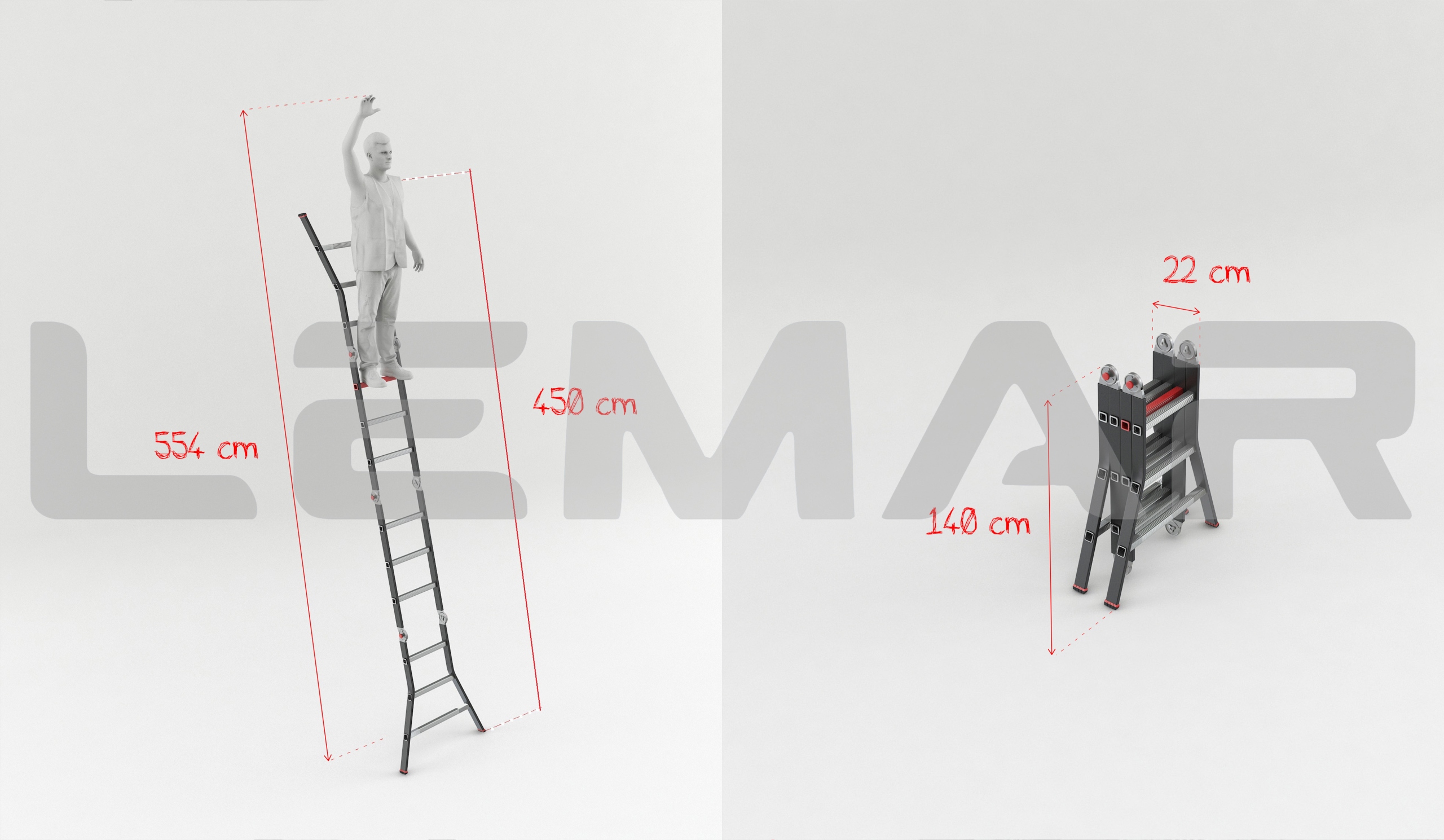Rebrík - 4x4 Altrex Littlegiant Rýchlosť kĺbový rebrík