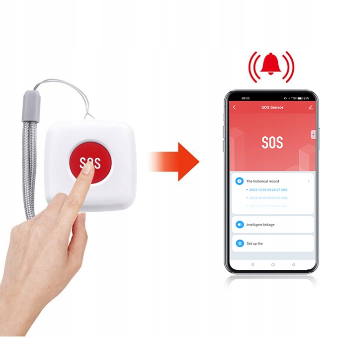 PRZYCISK ALARMOWY SOS WYPADEK WŁAMANIE BRELOK ZIGBEE 3.0 TUYA - Tuya | Sklep EMPIK.COM