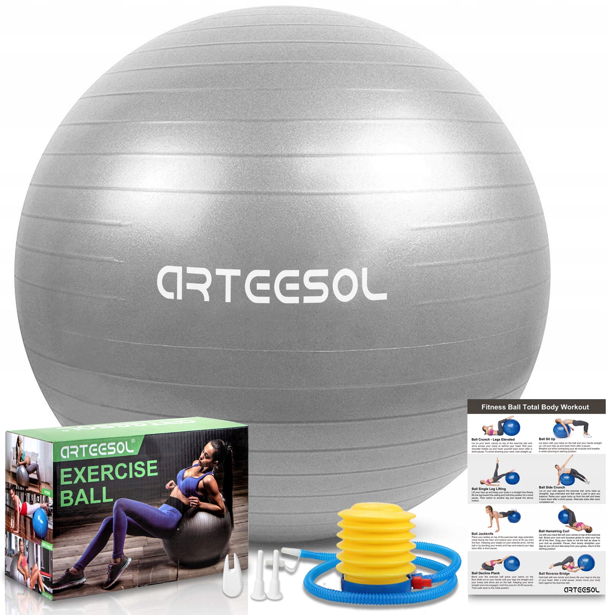 Piłka do ćwiczeń Arteesol 65cm Fitness - porównaj ceny - Allegro.pl