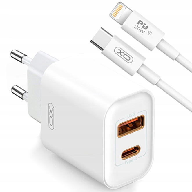 SZYBKA ŁADOWARKA SIECIOWA USB-C 20W QC PD + KABEL USB-C do IPHONE - Sklep, Opinie, Cena w Allegro.pl