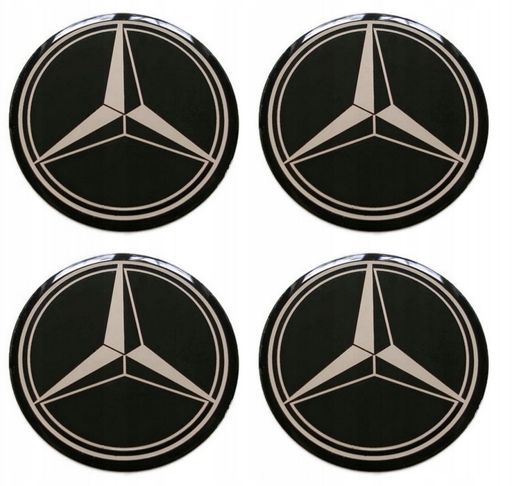 MERCEDES 60mm EMBLEMATY NAKLEJKI KOLPAKI ALU FELGI za 17.90PLN z KNURÓW - Allegro - (14434179484)