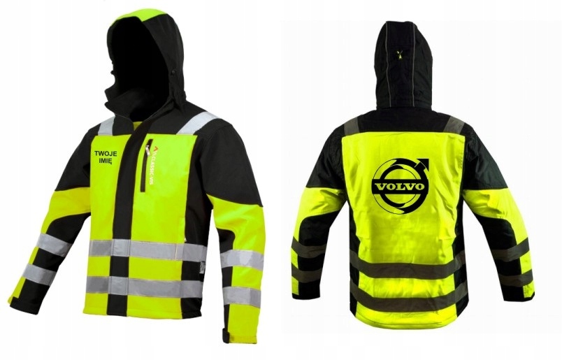 MEGA ELLENÁLLÓ SOFTSHELL VOLVO KAPUCNIS KABÁT FÉNYVISSZAVERŐ NYOMTATÁS ...