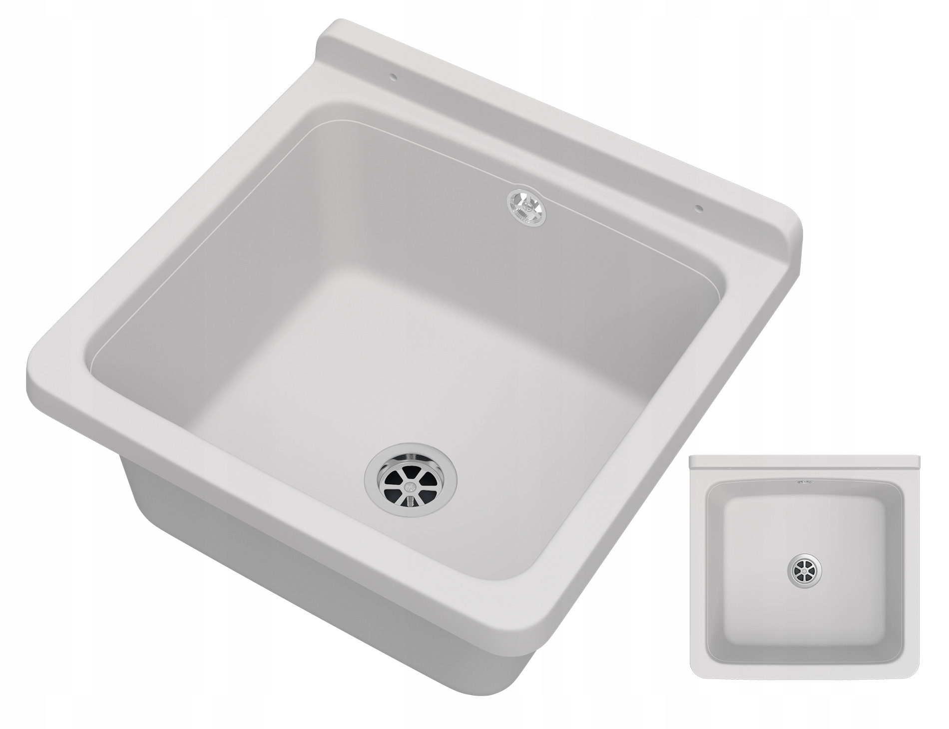 DŘEZ bílý Technický dřez pro prádelny KOMORA technická ORTA + SYFON za ...