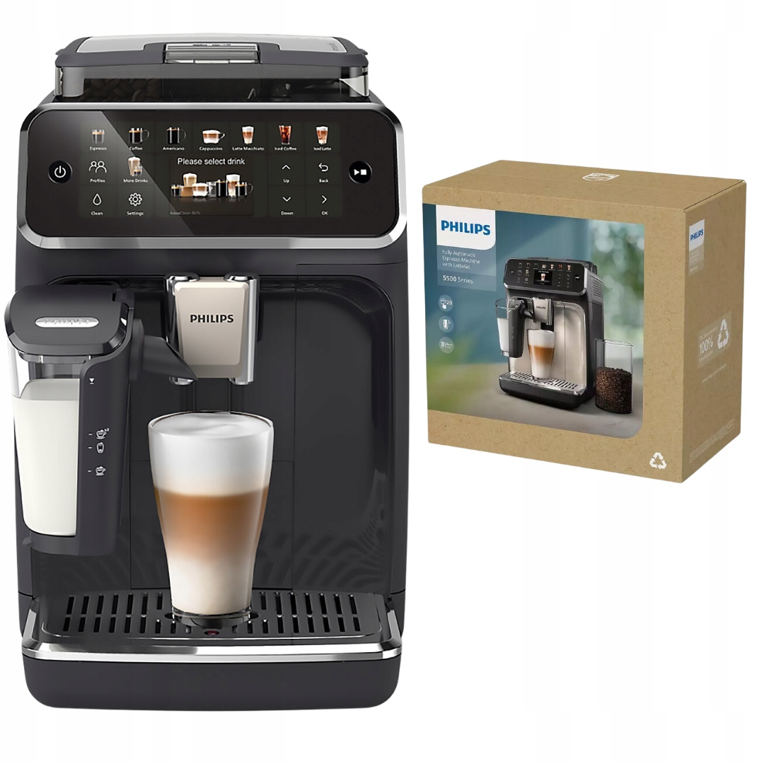 EKSPRES CIŚNIENIOWY PHILIPS 5500 LatteGo EP5541/50 KAWA MROŻONA X20 ...