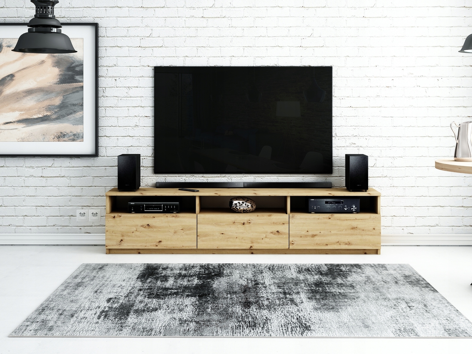 SZAFKA RTV STOJĄCA 200 CM DĄB ARTISAN MAT POŁYSK (LUNA STOJĄCA 200 ... SZAFKA RTV STOJĄCA 200 CM DĄB ARTISAN MAT POŁYSK (LUNA STOJĄCA 200 ...