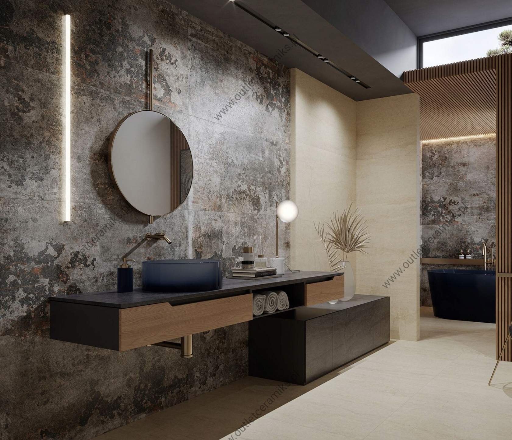 Endless rust lappato 120x120 płytki ścienne,podłogowe gres efekt rdzy ...