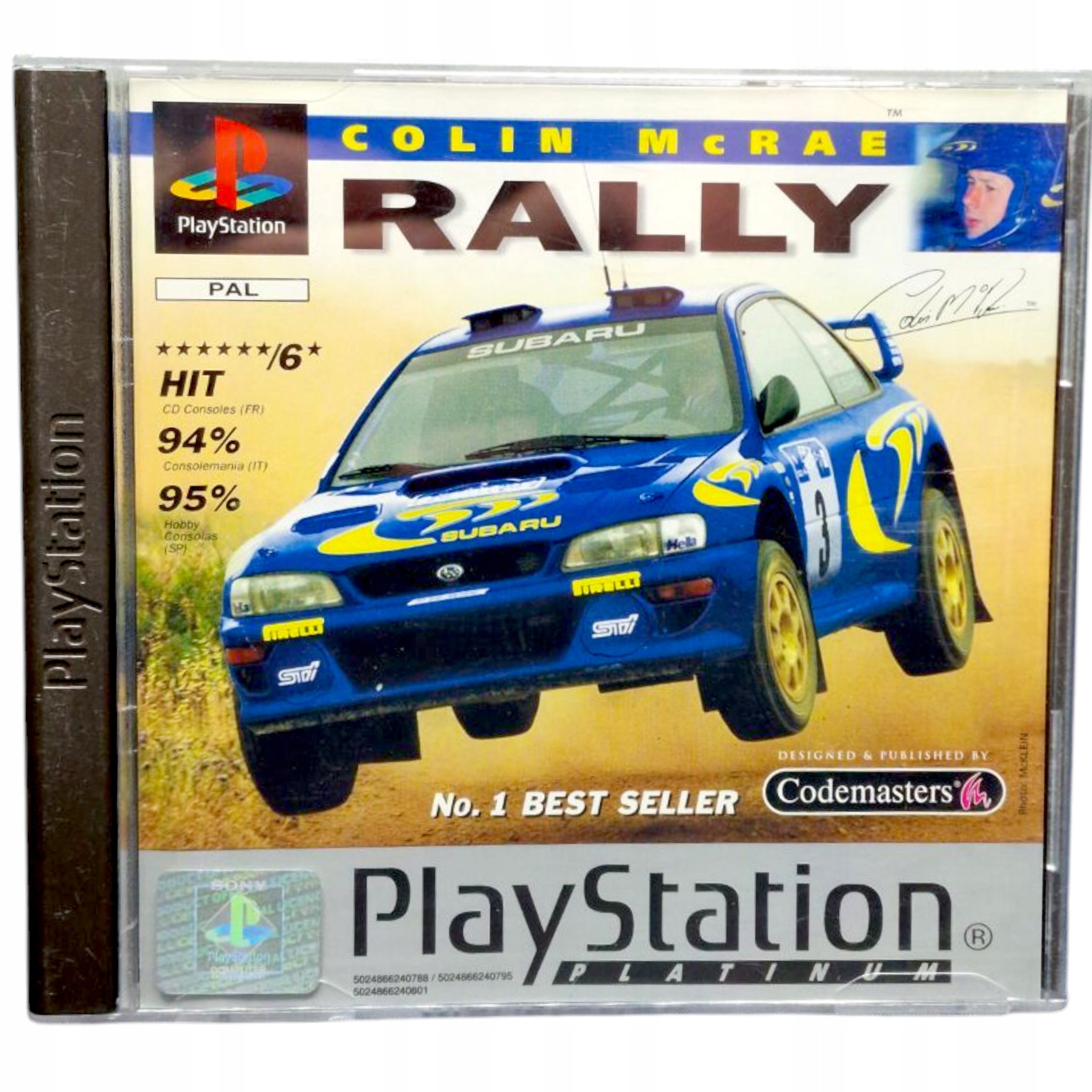 Gra COLIN MCRAE RALLY PIERWSZA CZĘŚĆ PSX Sony PlayStation (PS1 PS2 PS3 ...