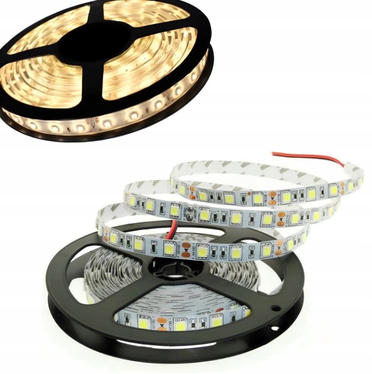 Taśma LED 12V 72W (14,4W/m) 4000K diody 300smd 5050 rolka 5m ECOLIGHT ...