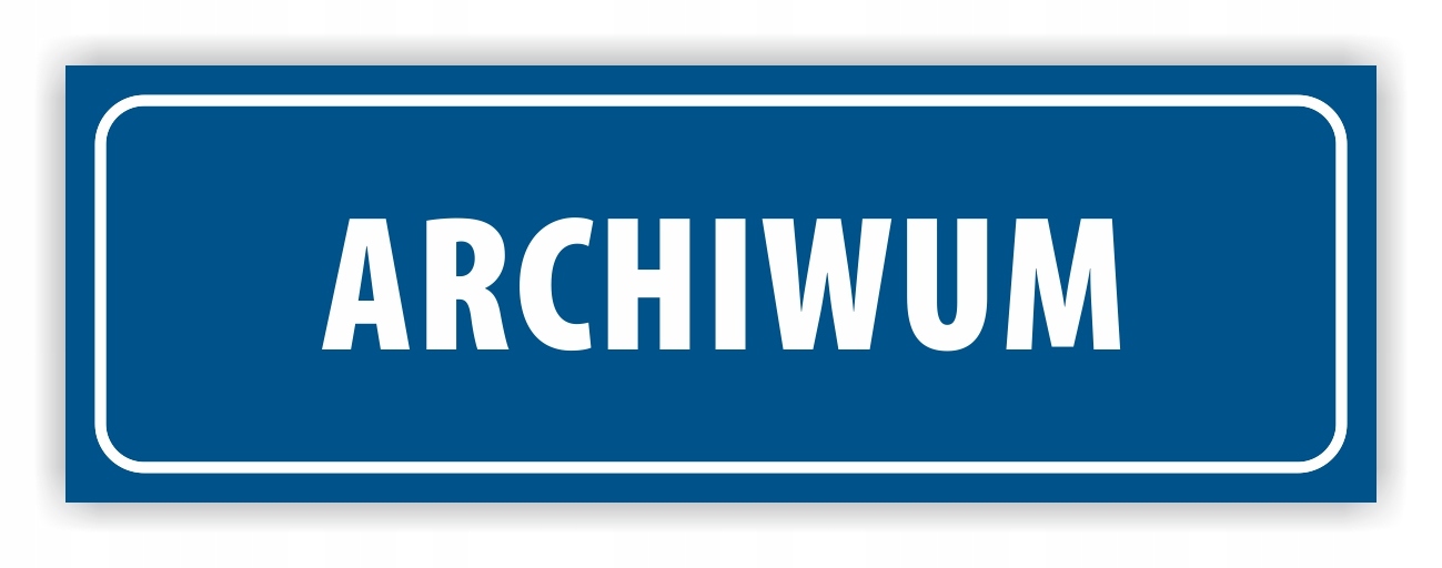 TABLICZKA ARCHIWUM 30 X 10 cm UV (NR. 57 ) • Cena, Opinie - Allegro