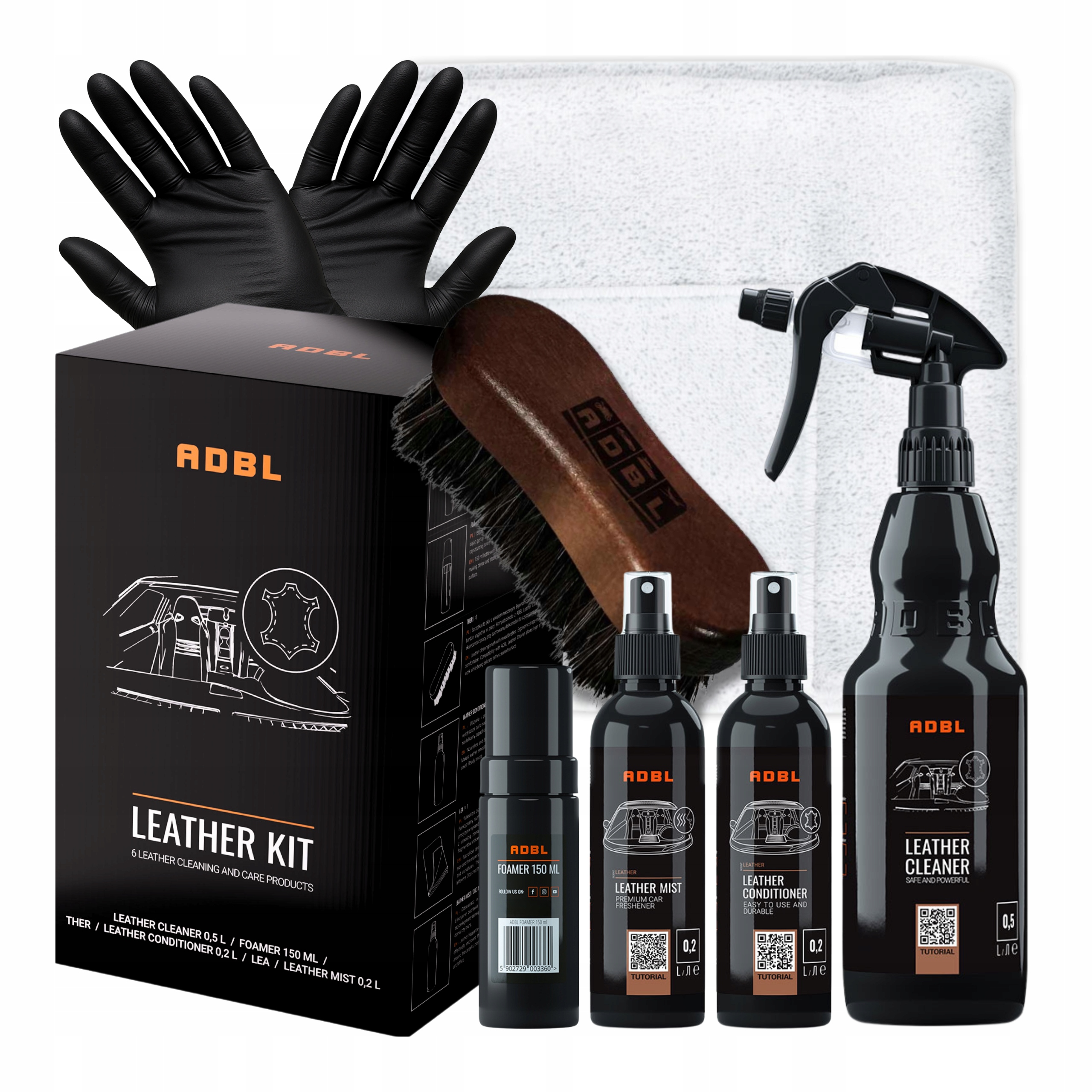 Bőrtisztító és ápoló kozmetikumok Adbl Leather Kit (Bőrápoló készlet ...