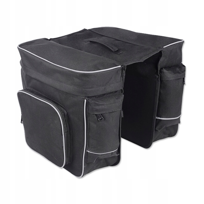 SAKWA NA BAGAŻNIK ROWER BAGAŻ TORBA ROWEROWA TYLNA 2 KOMORY DUŻA 30L ...