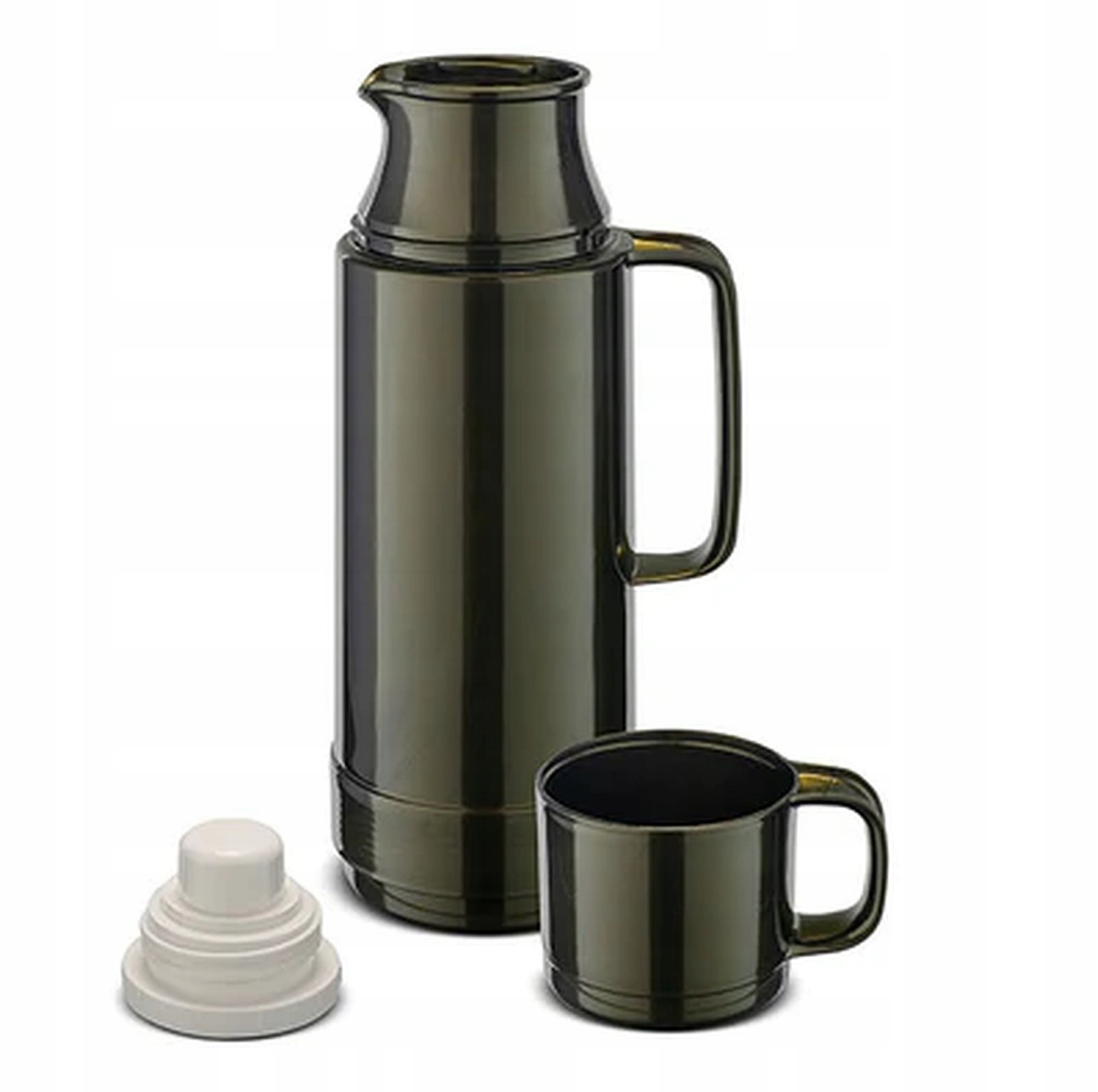 NIEMIECKI termos ROTPUNKT 80 0,5L SZKLANY WKŁAD TERMICZNY+KUBEK ...