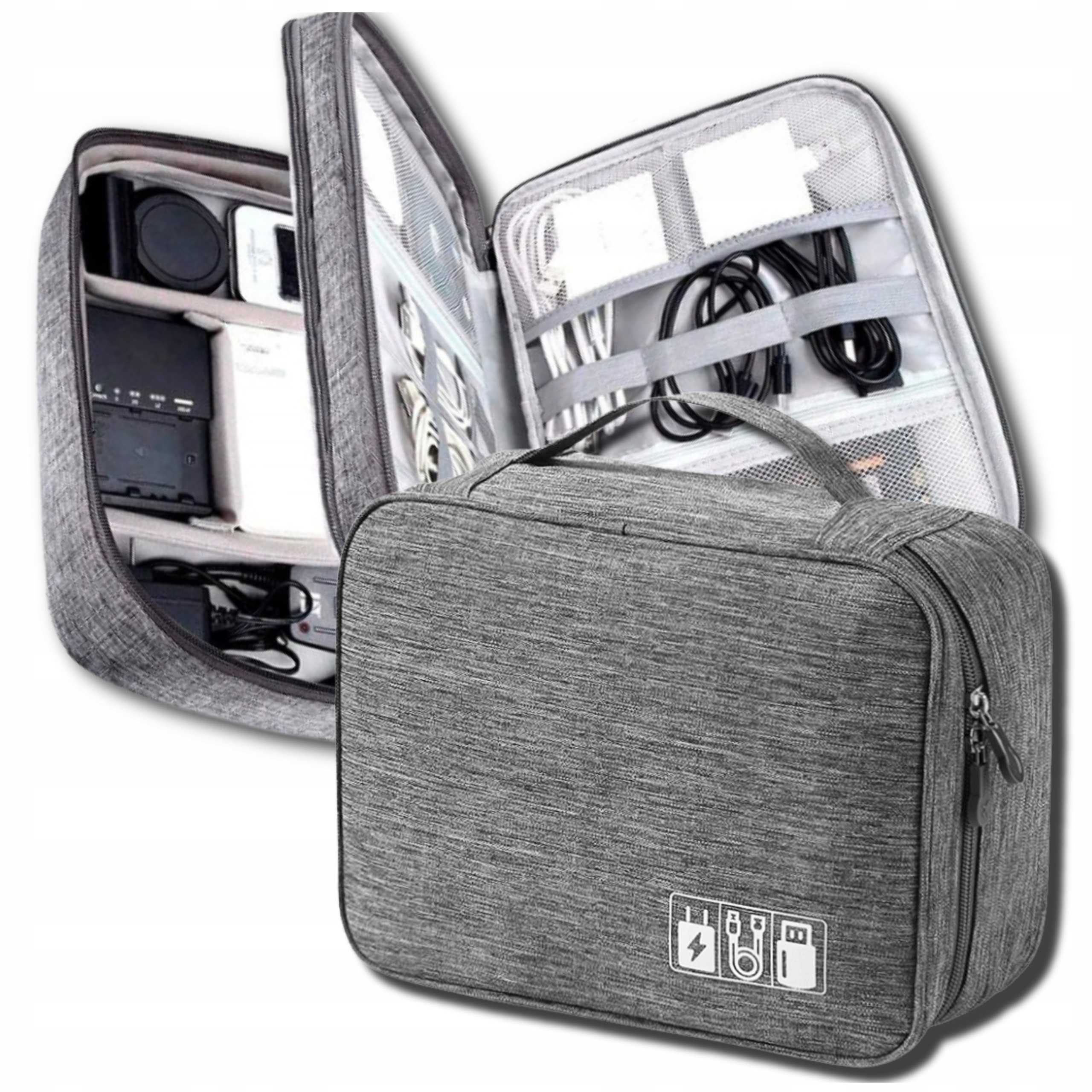 Organizer Na Kable Ładowarki Podróżna Torba Etui Elektronikę Pojemnik - Sklep, Opinie, Cena w ...