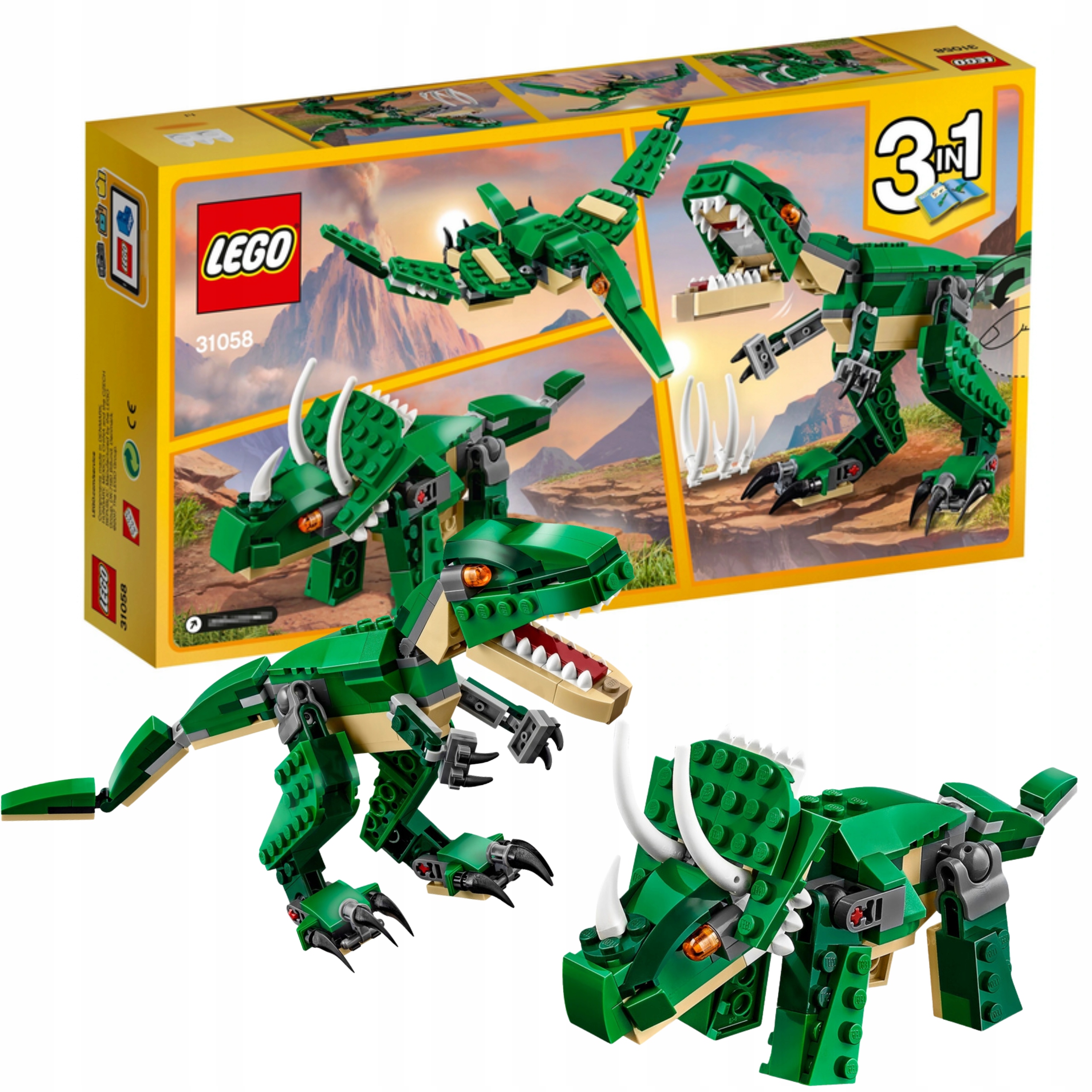 ZABAWKA KLOCKI LEGO CREATOR MODEL 3W1 DINOZAURY DLA 7, 8, 9, 10 LATKA+ ...