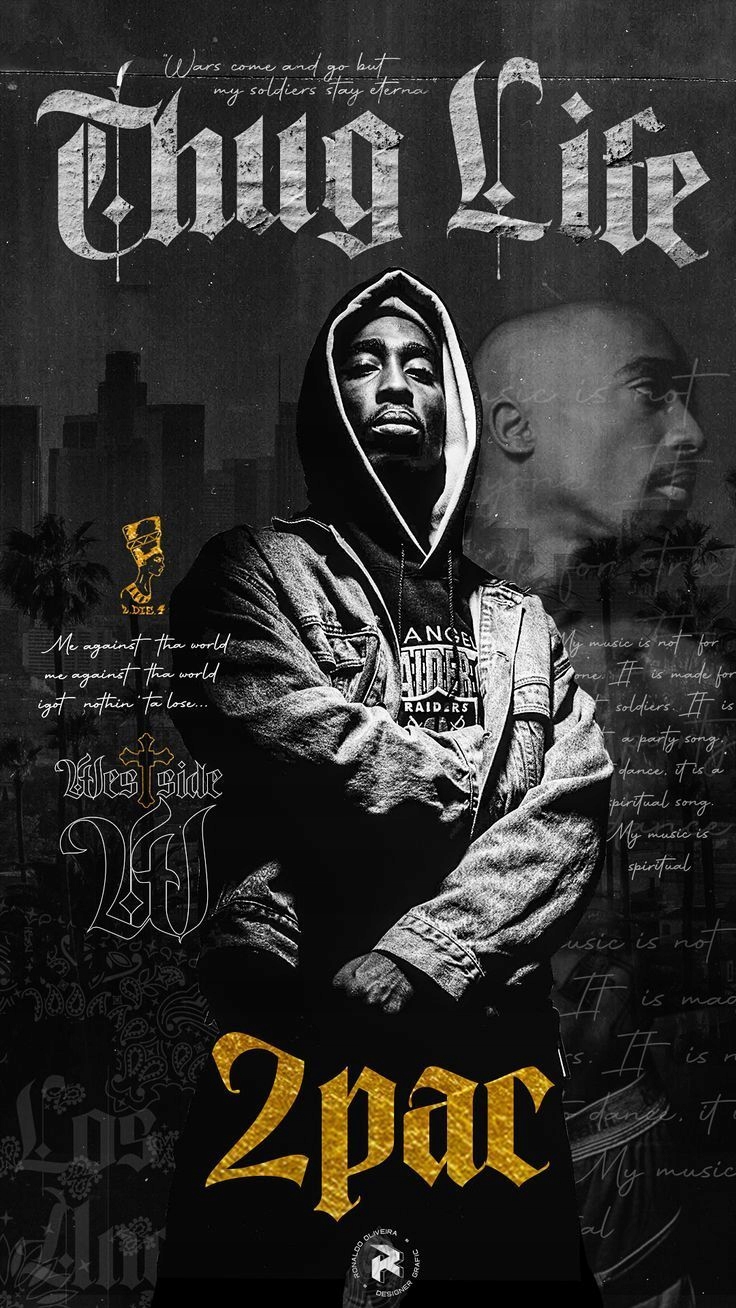 Plakat Tupac 2Pac Makaveli Raper Poster 90x60 cm (PHU ATRAM) • Cena ...