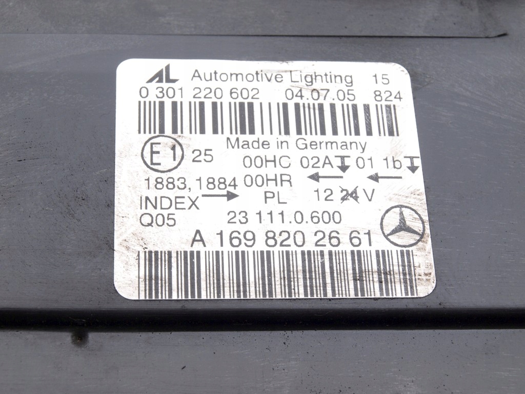 MERCEDES B Class W245 Headlight Right Driver Side A1698202661 for sale ...