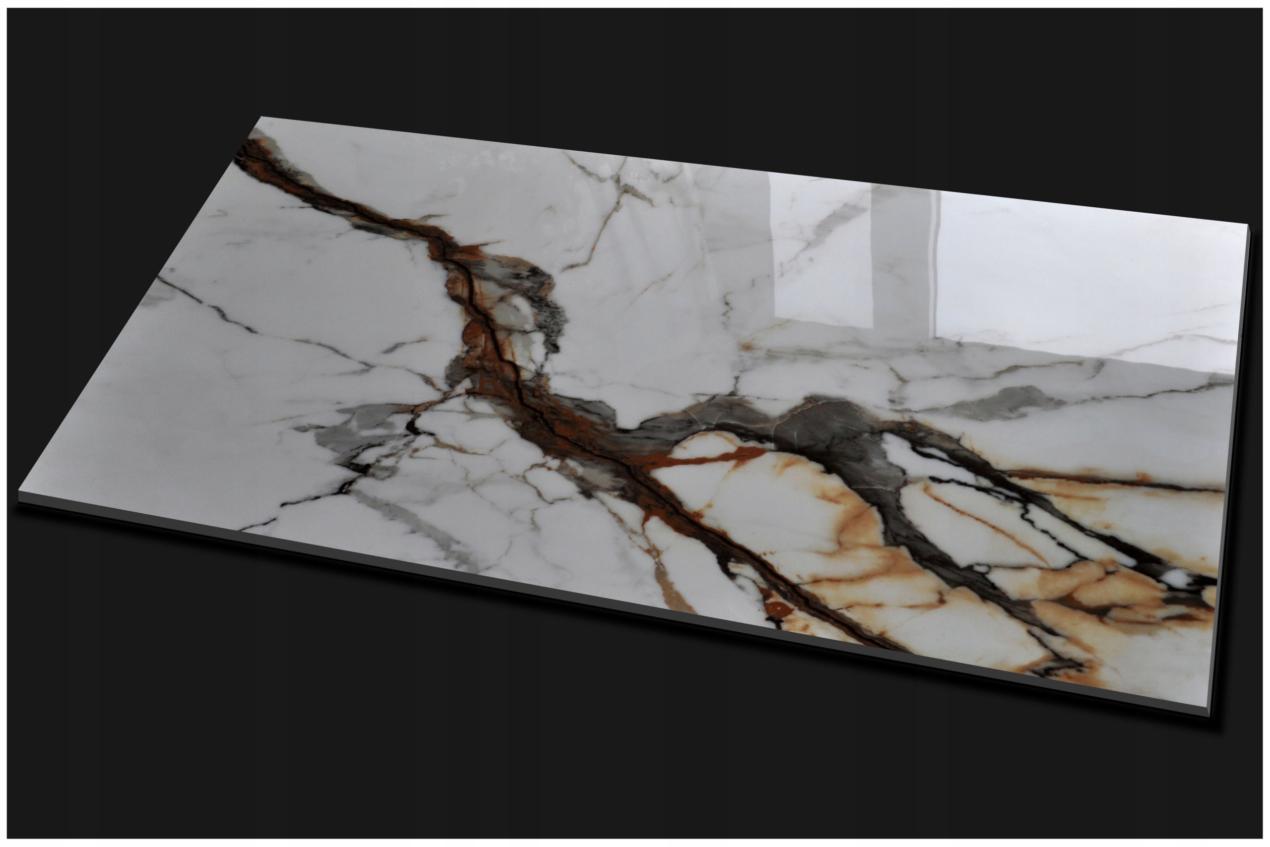 PŁYTKI GRES BIAŁY ZŁOTY MARMUR POŁYSK PODŁOGOWE ŚCIENNE 120x60 CERAL (M ... PŁYTKI GRES BIAŁY ZŁOTY MARMUR POŁYSK PODŁOGOWE ŚCIENNE 120x60 CERAL (M ...