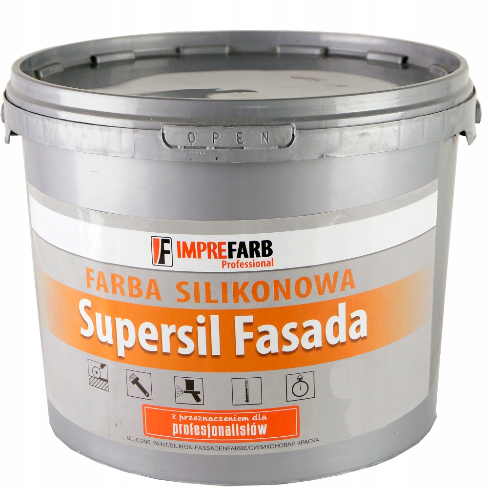 Farba silikonowa fasadowa, ścienna Imprefarb 10 l BIAŁY (5906031400817 ...
