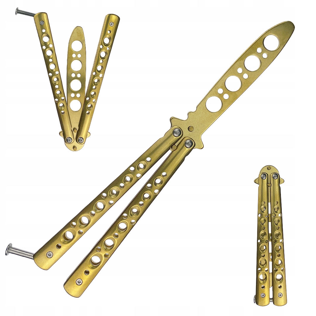 NŮŽ TUPÝ MOTÝLEK PRO UČENÍ BALISONG M12 za 110.00CZK - Allegro