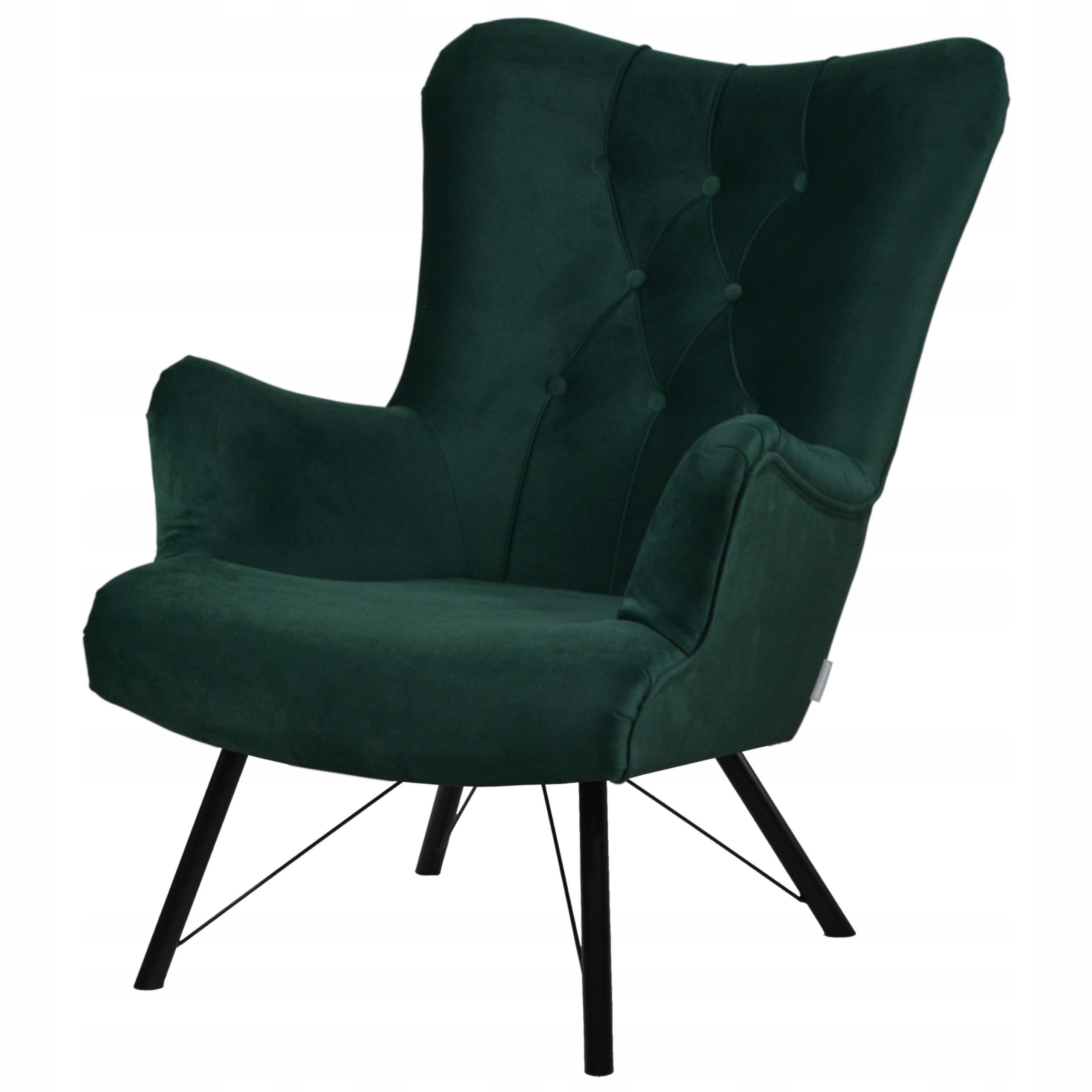 Fotel USZAK LOFT velvet butelkowa zieleń CENTREX (LOFT butelkowa zieleń ...