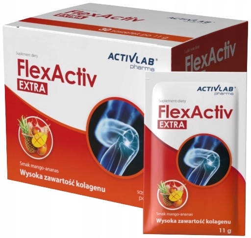 Activlab Pharma FlexActiv Extra kolagen na stawy smak mango-ananas 30 sasz. (5903260909326 ...