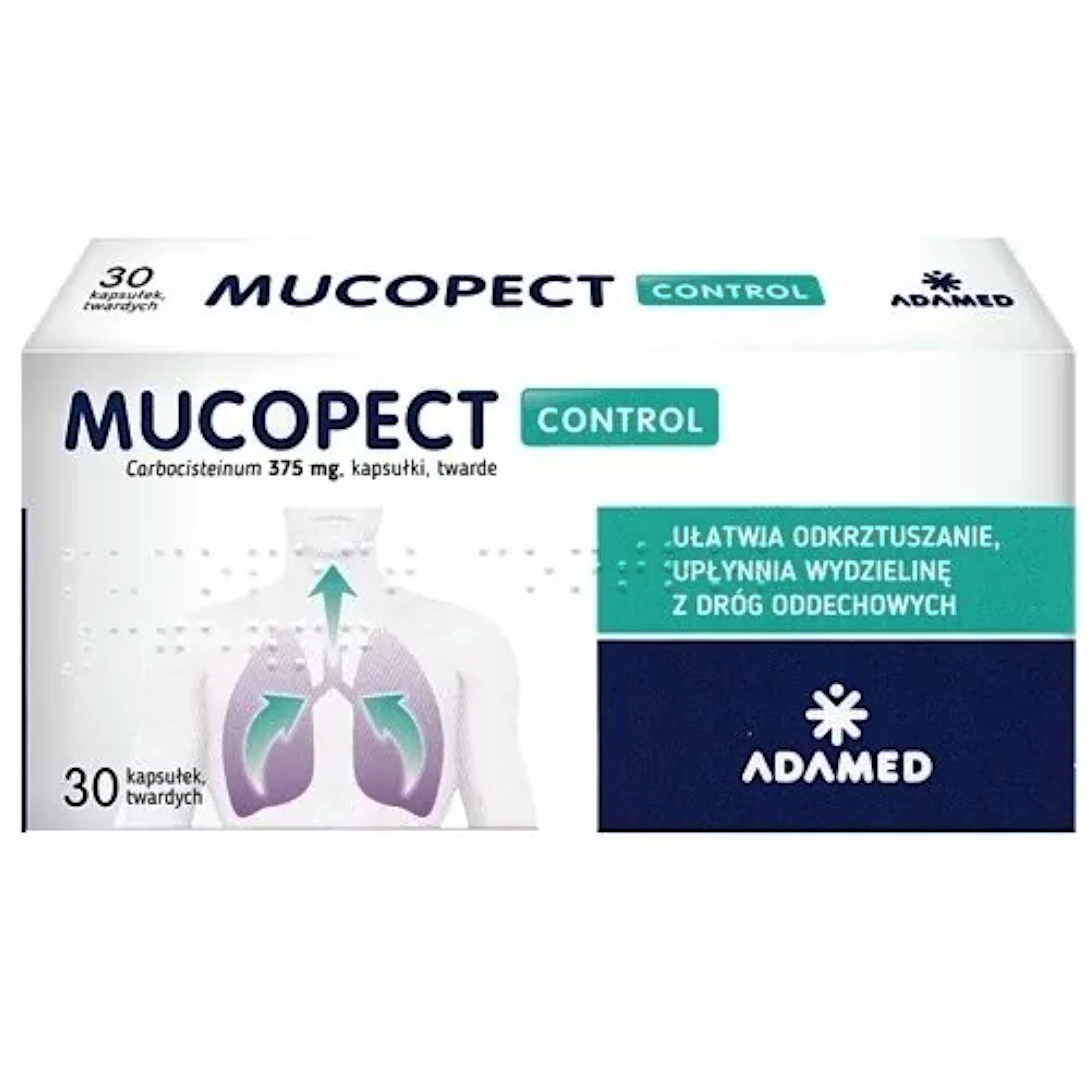 Mucopect Control 0,375g 30kaps 30 szt. kapsułki • Cena, Opinie - Allegro