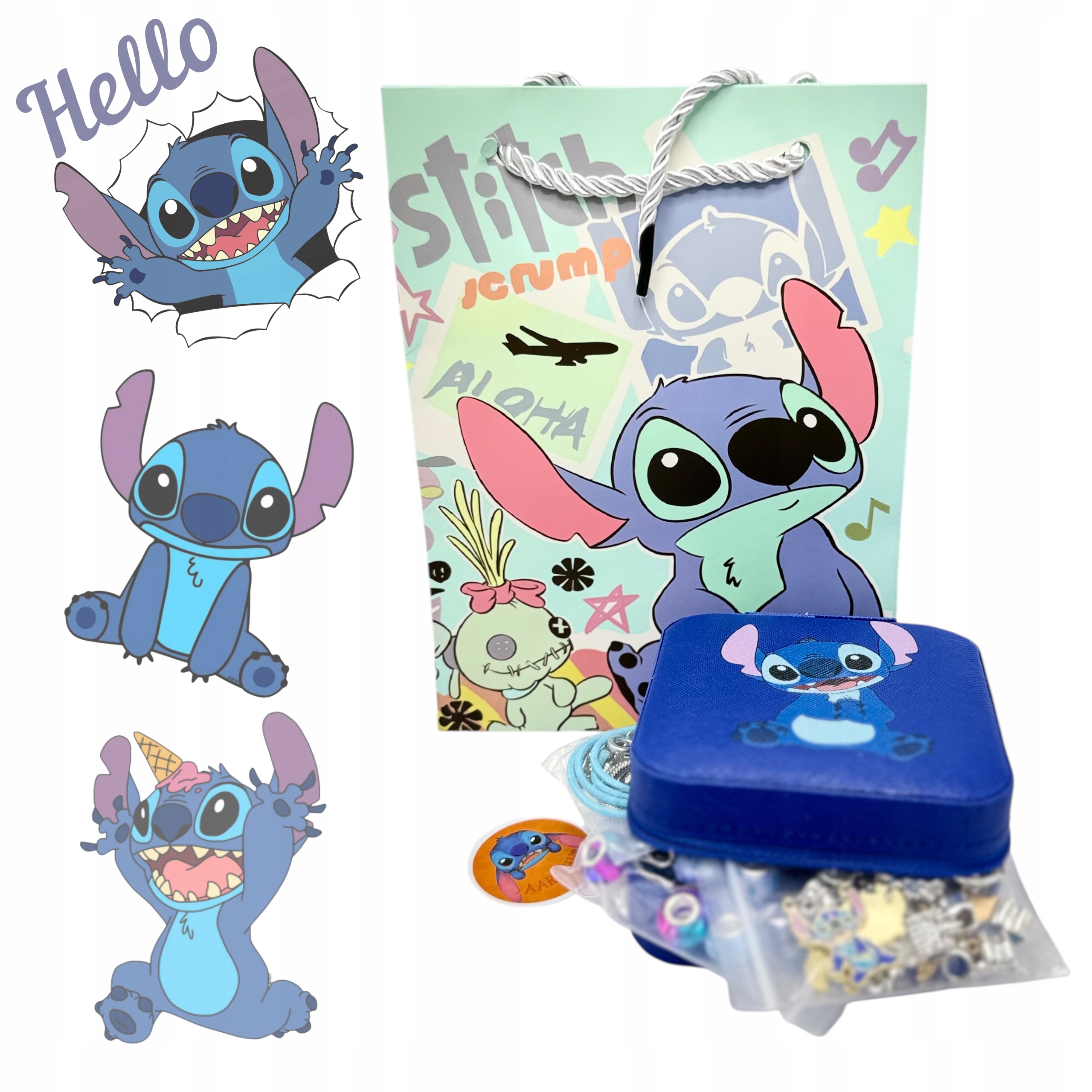 STITCH ZESTAW DO BRANSOLETEK BIŻUTERII CHARMS NA PREZENT - LILO i STICH ...