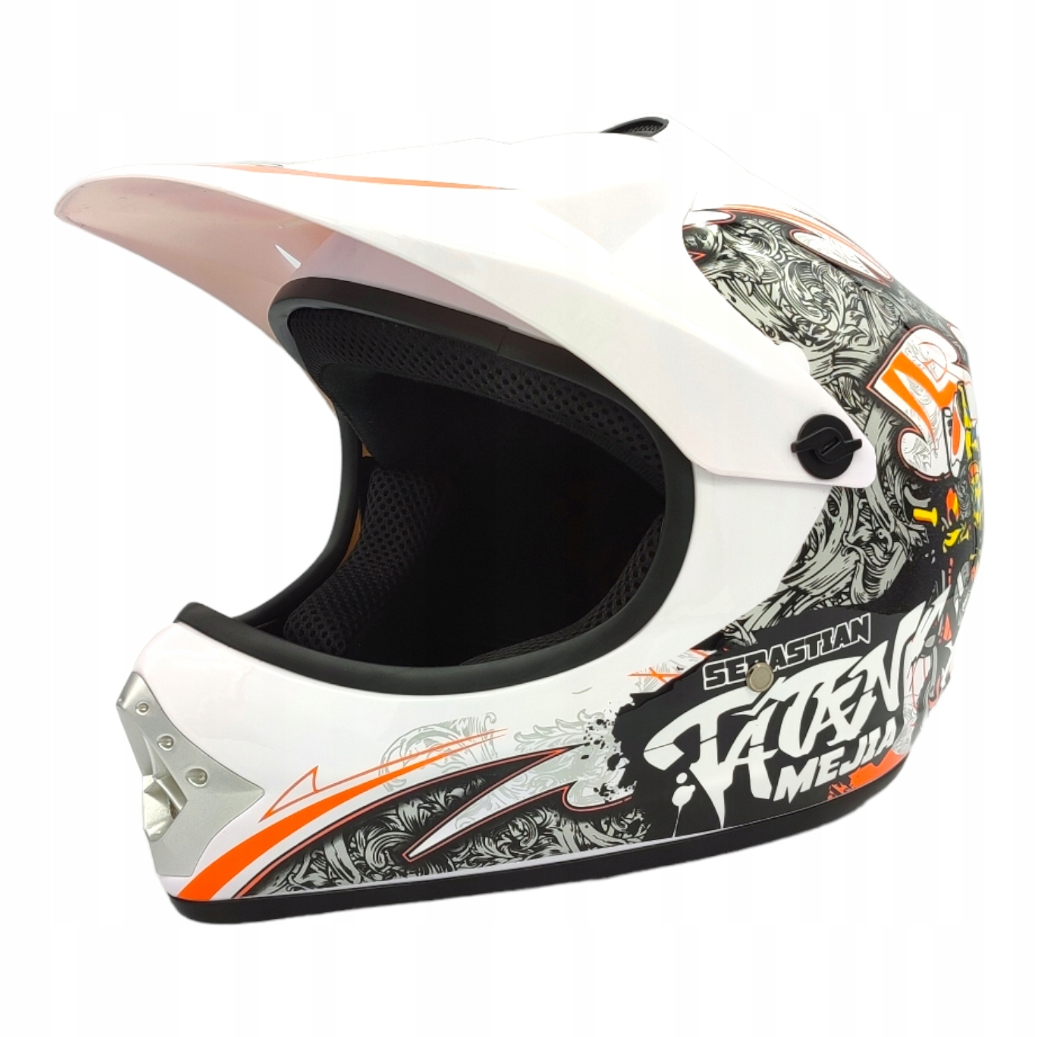 KASK DLA DZIECKA DZIECIĘCY CROSS ROWER ENDURO NA CROSSA QUADA LEKKI L ...