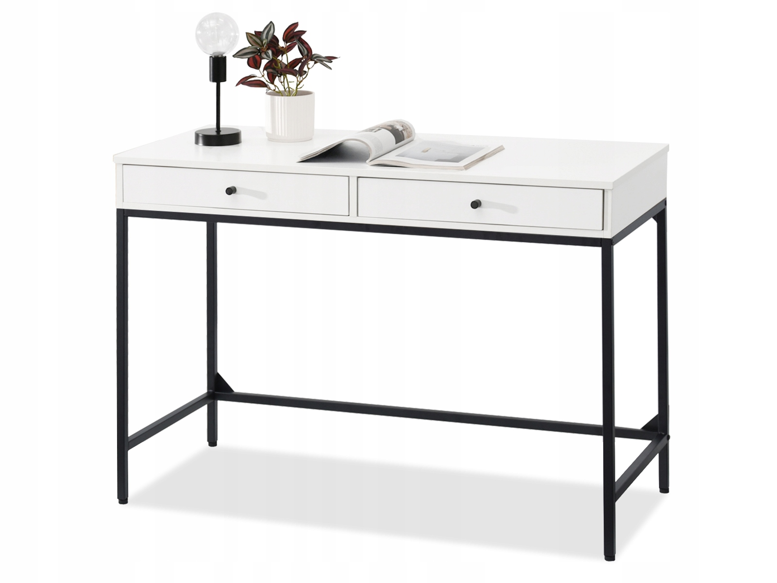 PC stolek - Kaplan (bílé dřevo + černá) za 2225.00CZK - Allegro