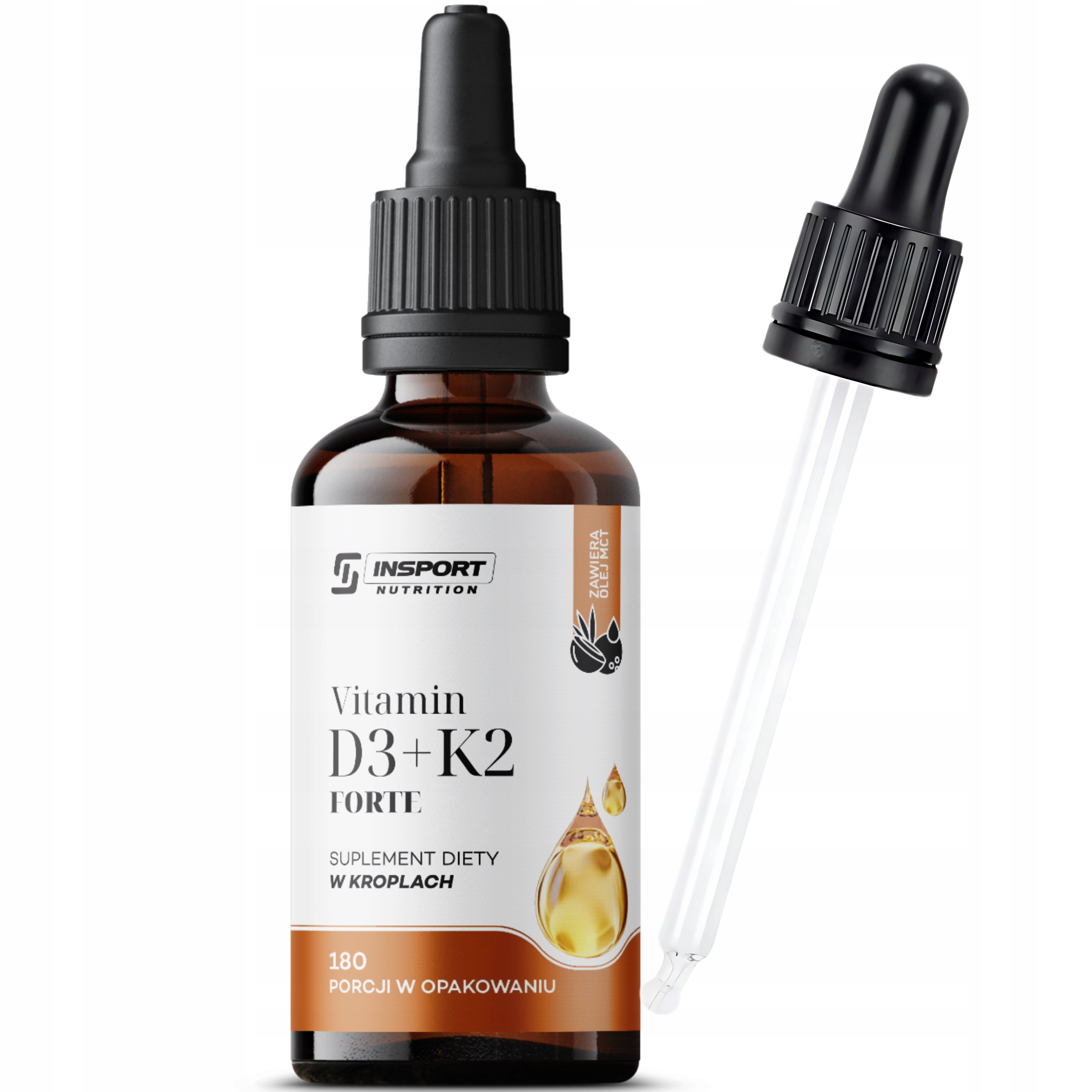 WITAMINA D3+K2 Mk7 Krople FORTE 30ml KOŚCI ZEBY ODPORNOŚĆ | INSPORT ...
