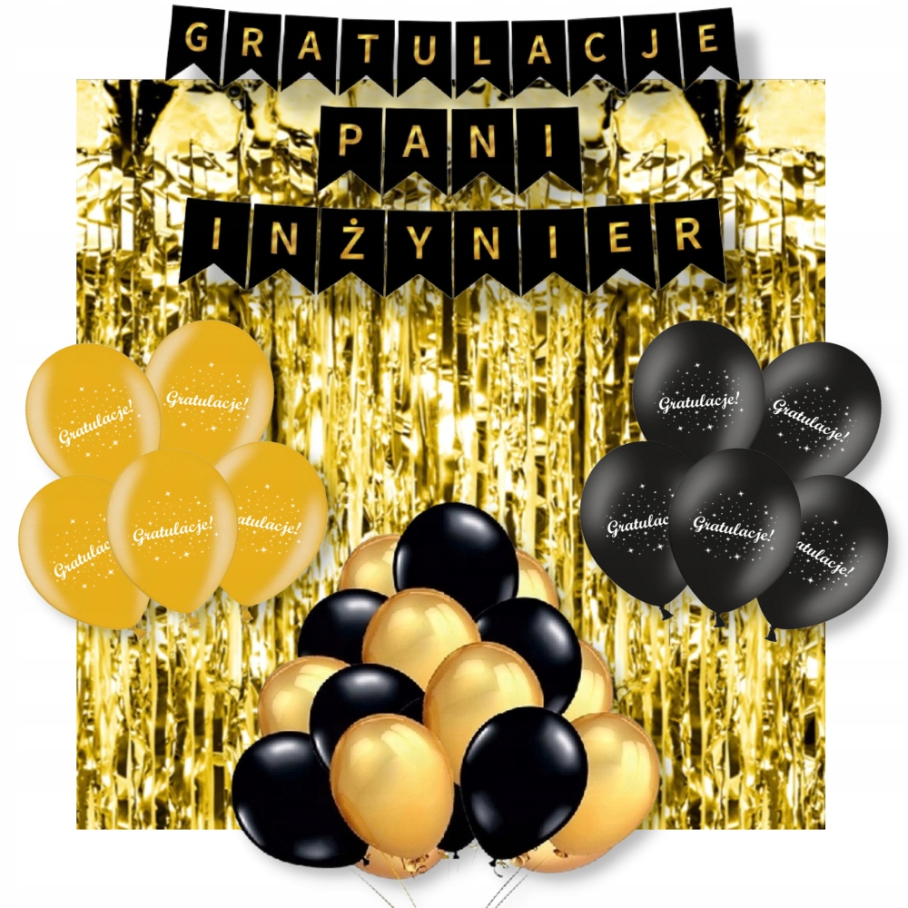 Zestaw Balony Gratulacje Pani Inżynier Obrona 14891706470 - Allegro.pl